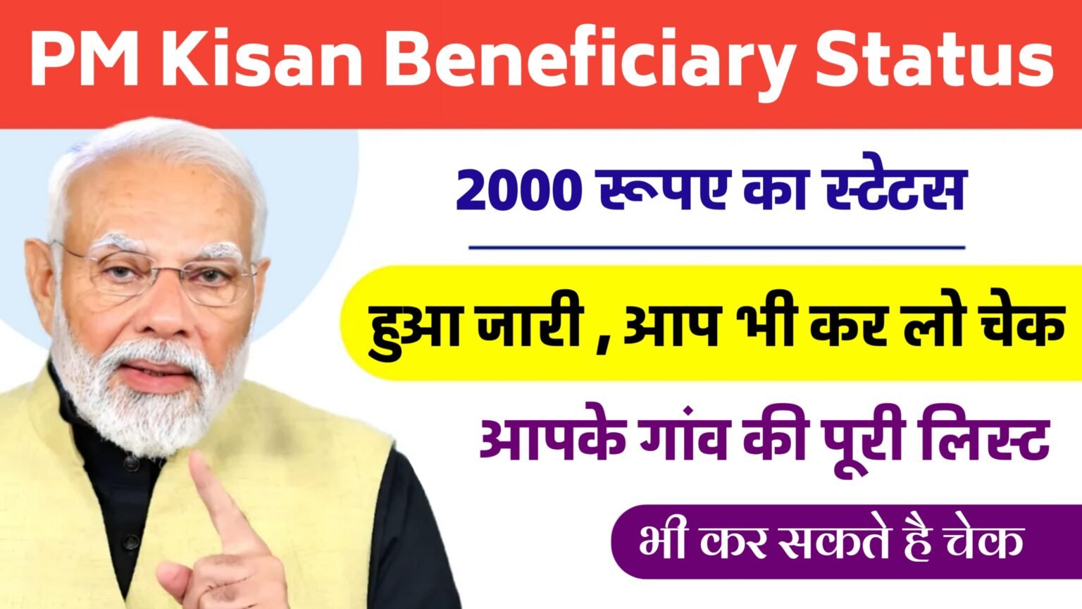 PM Kisan Beneficiary Status: पीएम किसान योजना 2000 रूपए का स्टेटस हुआ ...